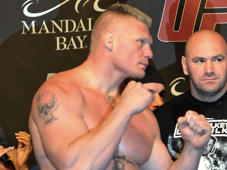 Lesnar scoffs at PED accusations: 'I'm a white boy and I'm jacked ...