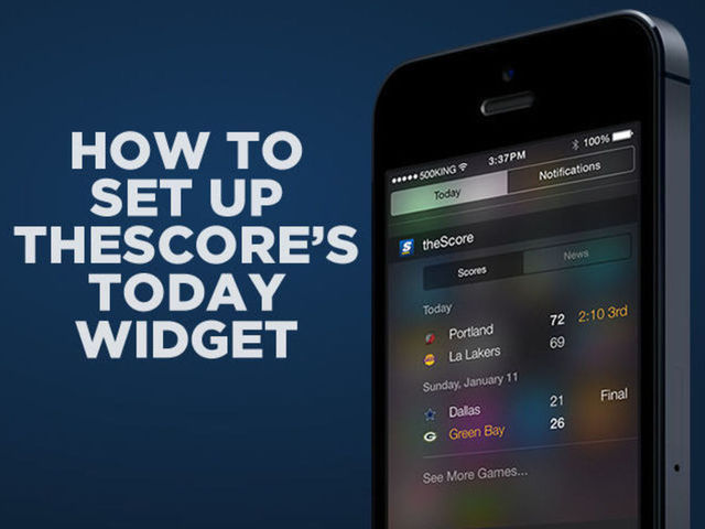 How to set up theScore's Today widget | theScore