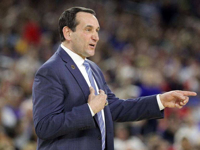 PHOTO: Paul George gets well wishes from Coach K prior to Sunday's ...