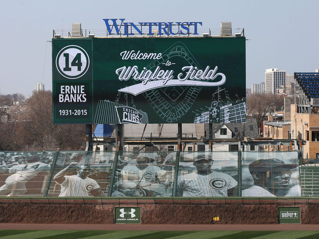 PHOTO: Bleachers at Wrigley Field empty for season opener