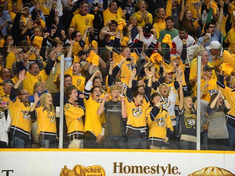 PHOTO: Predators unveil gold helmets for Saturday games | theScore.com