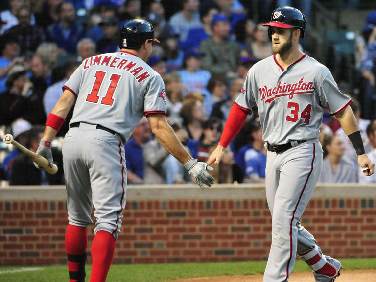 VIDEO: Bryce Harper muscles NL-leading 17th homer at Wrigley; Bryant ...