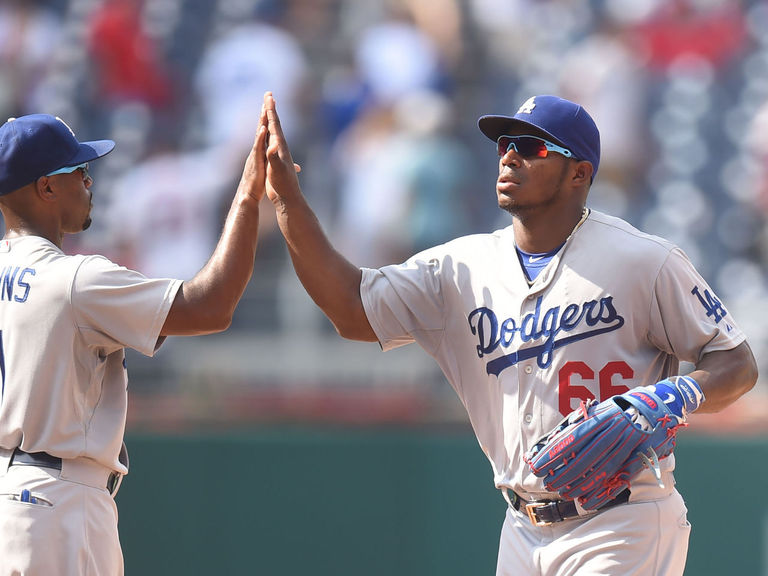 VIDEO: Puig throws laser to second base for remarkable outfield assist ...