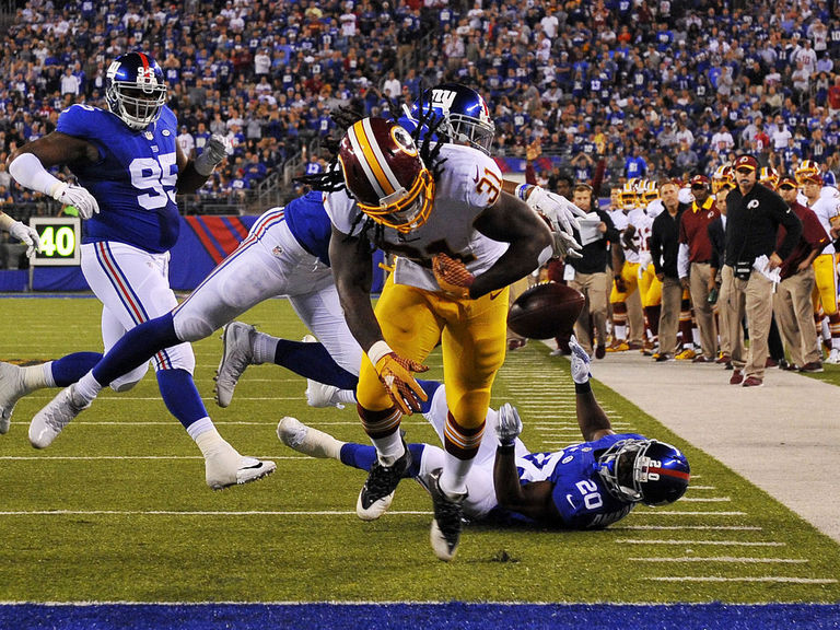VIDEO: Redskins' Matt Jones fumbles on goal line for touchback ...