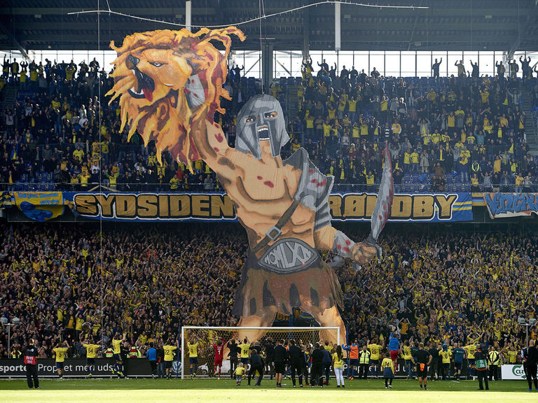 VIDEO: Brondby supporters unveil gladiator-themed tifo at New Firm ...