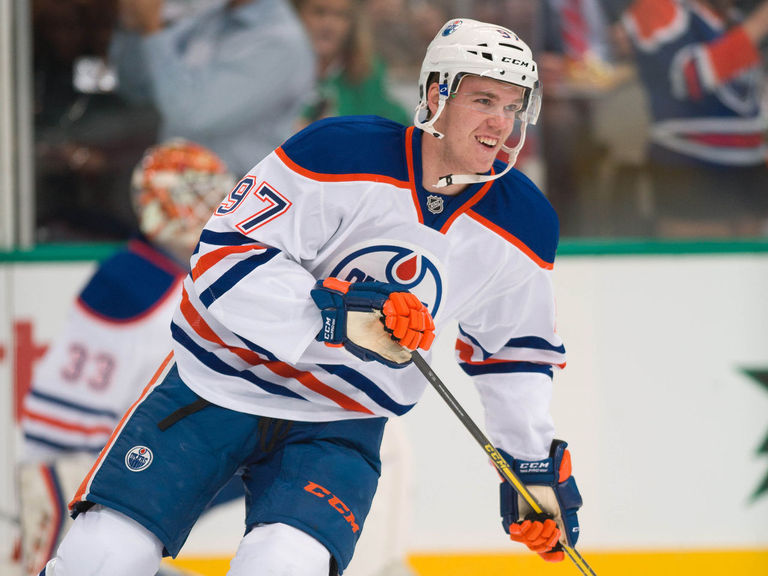 VIDEO: McDavid records 1st career goal with dandy deflection in Dallas ...