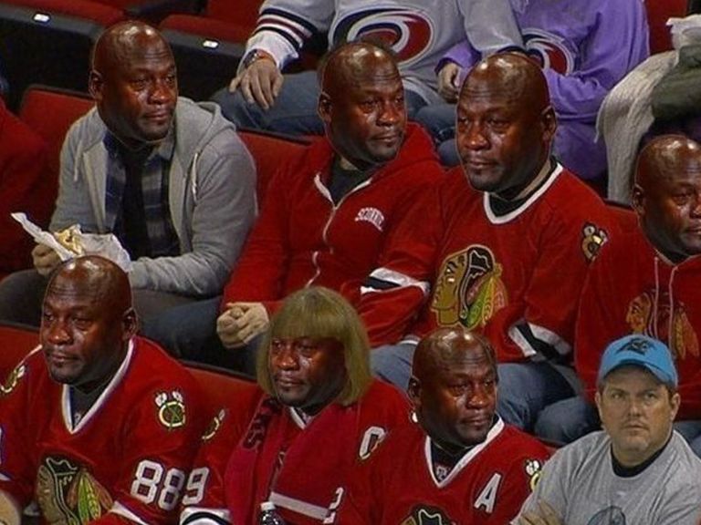 Hurricanes serve up the 'Crying Jordan' after beating Chicago ...