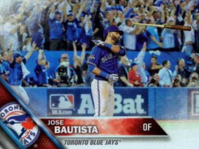 PHOTOS: Topps unveils Bautista bat flip card | theScore