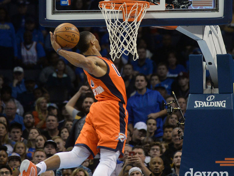 VIDEO: Westbrook splits Suns' defense, soars for thunderous dunk ...