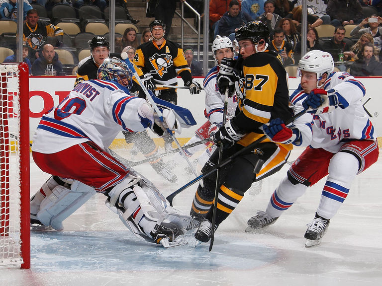 Crosby's career-best scoring streak snapped as Rangers blank Penguins ...