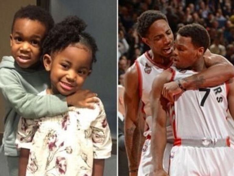 Kyle Lowry's, DeMar DeRozan's kids recreate their on-court photo ...