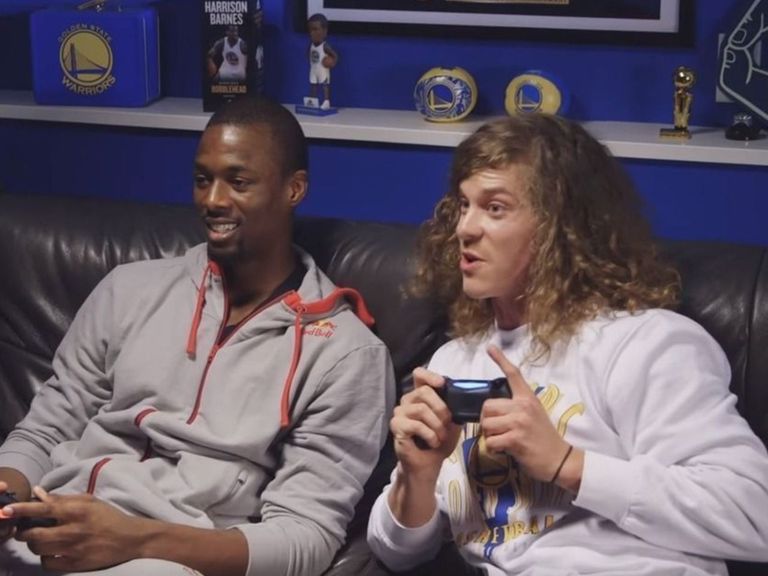 VIDEO: Harrison Barnes battles colorful cast of characters in NBA 2K16 ...