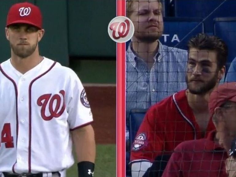 Harper's doppelganger takes in Nationals-Tigers game | theScore.com