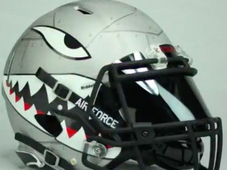 Watch: Air Force unveils 'AIRPOWER' Sharktooth helmet | theScore.com