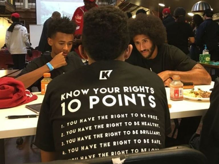 Kaepernick holds 'I Know My Rights' youth camp | theScore.com