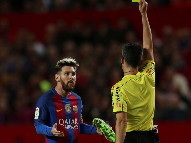 Barcelona to appeal yellow card given to Messi for wasting time ...