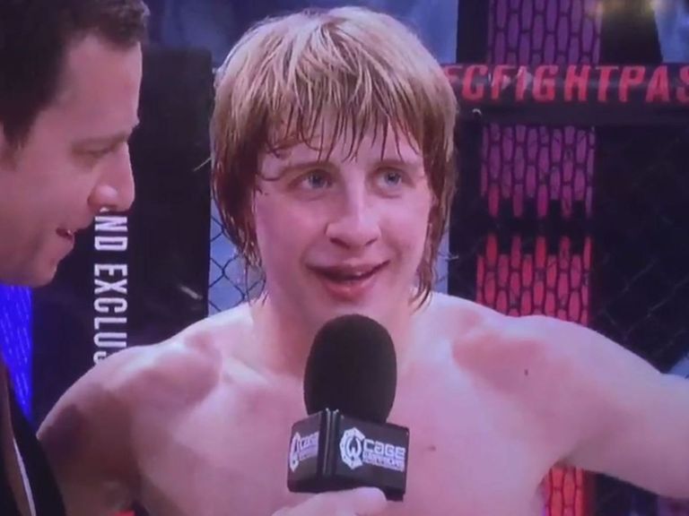 Fighter almost vomits on championship belt after win | theScore.com