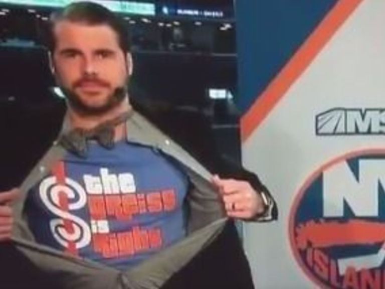Islanders' broadcaster DiPietro channels Bob Barker postgame | theScore.com