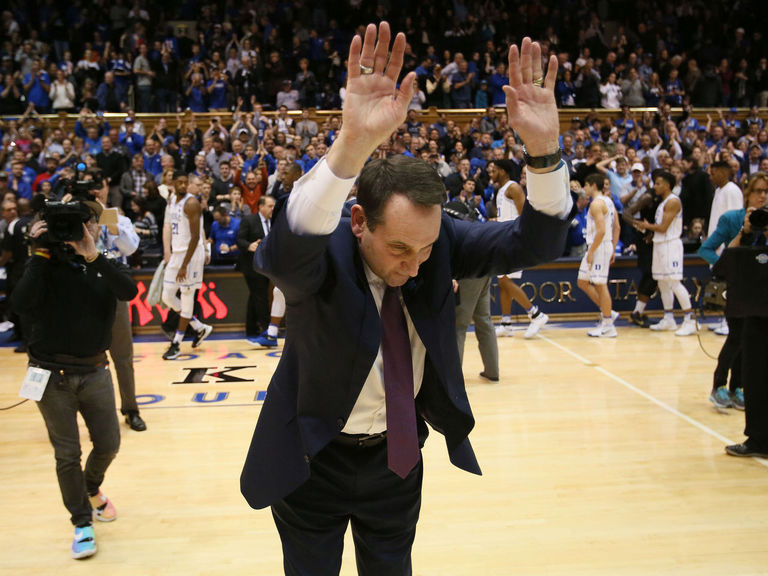Coach K 'felt like crying' in return after back surgery | theScore.com
