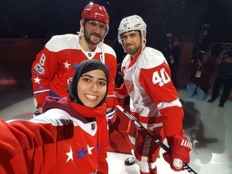 Watch: Fatima Al Ali performs ceremonial faceoff in Washington ...