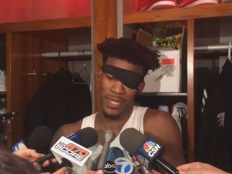 One-Eyed Jimmy: Butler rocks makeshift eyepatch after getting poked ...