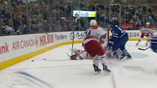 GIF: Leafs D Ranger slaps Alex Semin's stick out of his hands ...