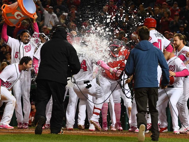 Watch: Harper hits walk-off HR hours after signing record contract ...