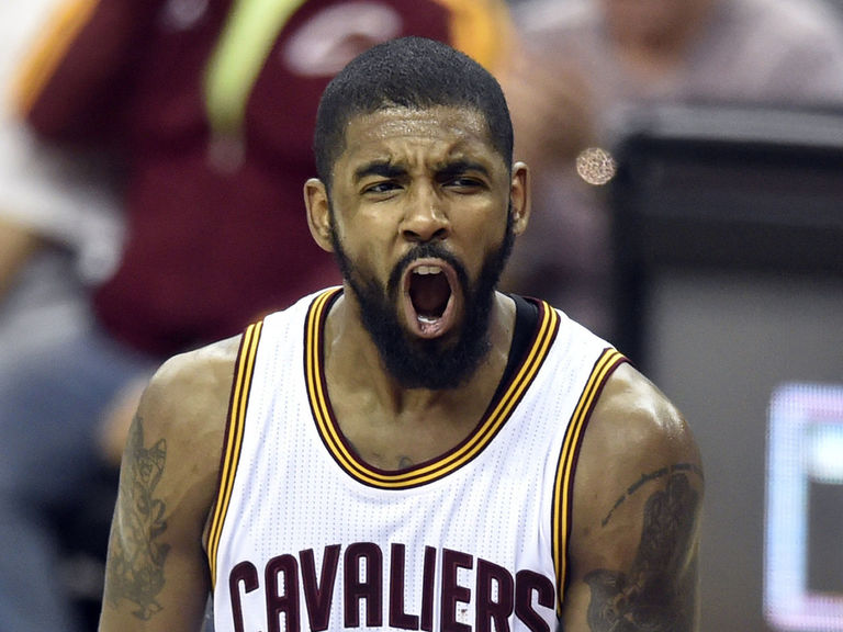 Watch: Kyrie gets hyped at mention of Finals showdown with Golden State ...