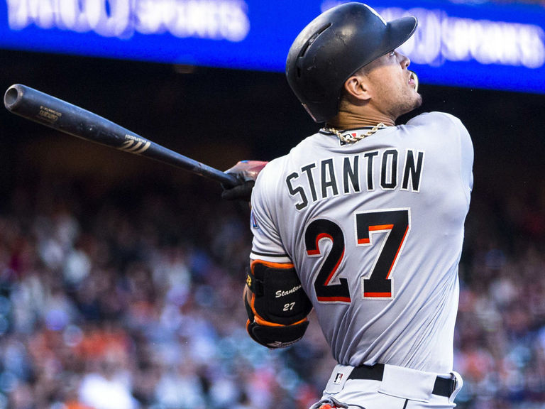 Watch: Stanton muscles opposite-field HR out of AT&T Park | theScore.com