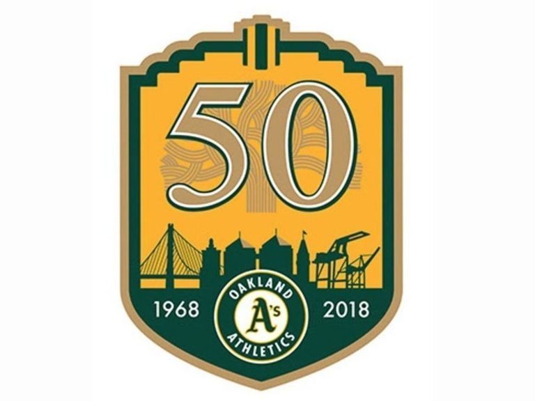 Athletics unveil 50th anniversary jersey patch for 2018 | theScore.com