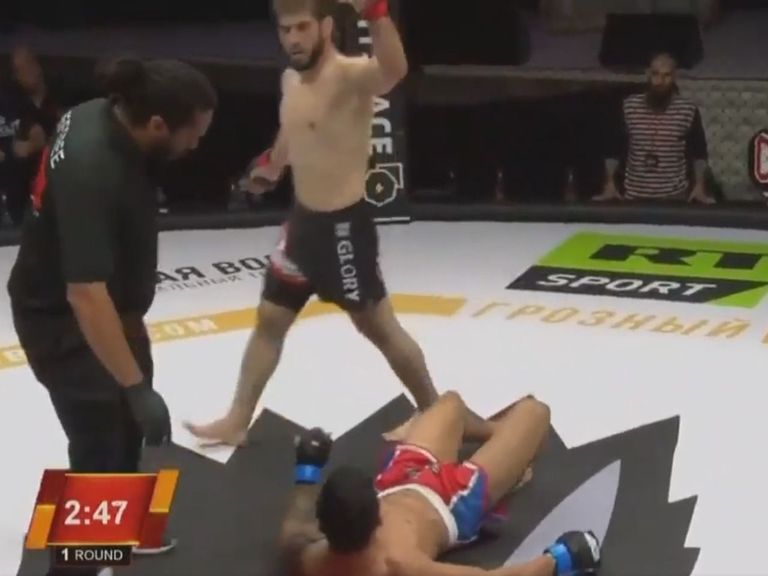 Watch: Fighter waves off own bout after pounding out opponent ...