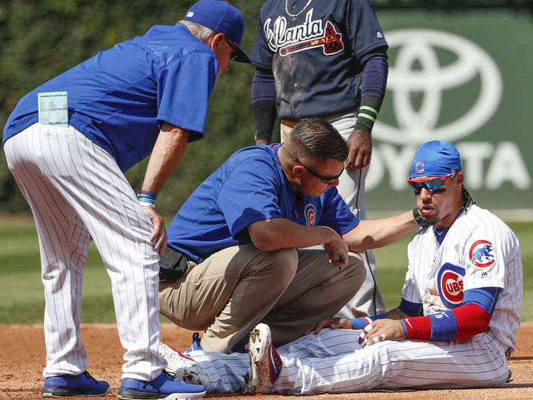 Cubs' Baez not in concussion protocol following collision | theScore.com