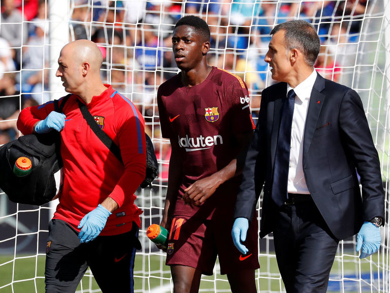 Barcelona rules record signing Dembele out for 3-4 months | theScore.com