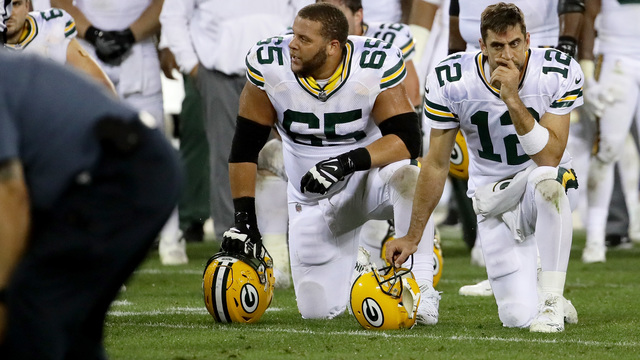 Rodgers took issue with Bears 'celebrating' vicious hit to