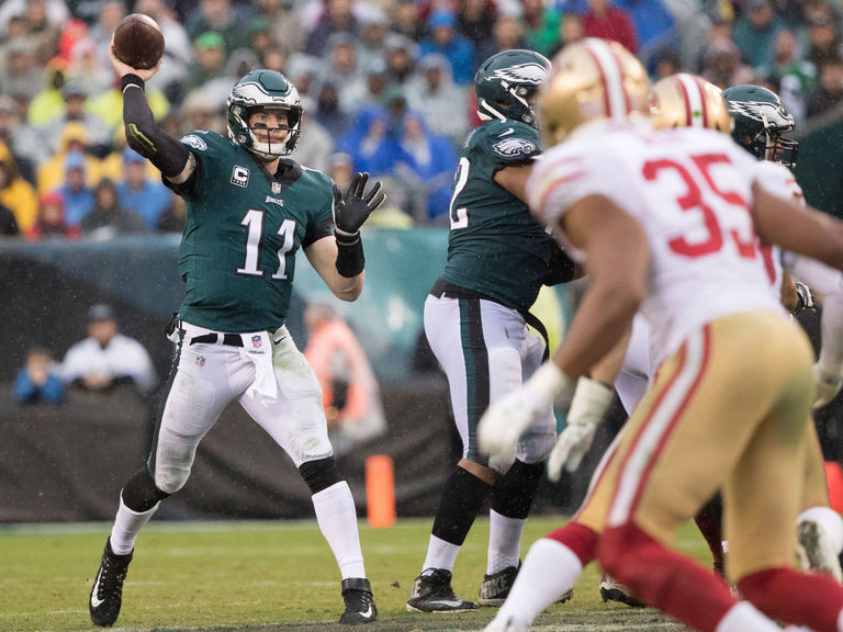 Watch: Eagles-49ers broadcast interrupted by James Franco | theScore.com