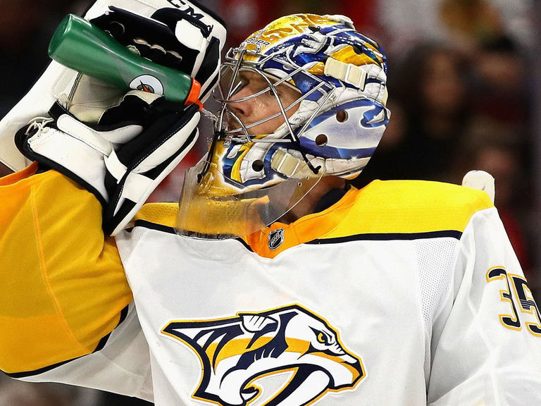 Preds' Rinne yanked after allowing 4 quick goals | theScore.com
