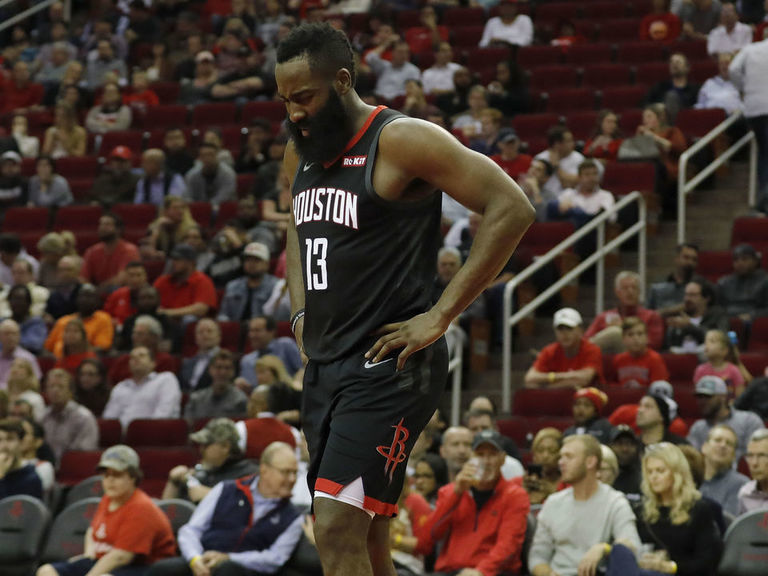 Harden out at least 2 games with hamstring strain | theScore.com