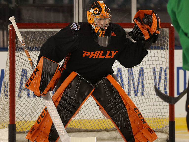 Flyers use 8th goalie of season and set NHL record | theScore.com