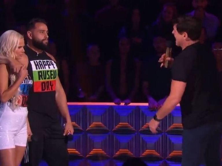 Watch: WWE's Rusev and Lana battle Mark Cuban on 'Drop the Mic ...
