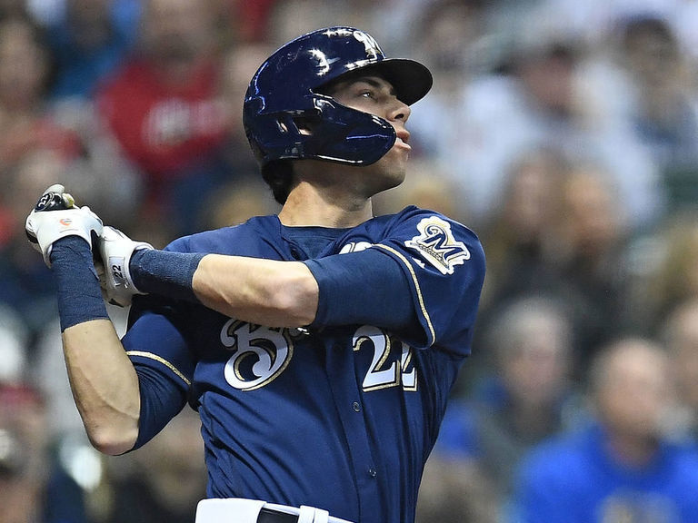 Yelich ties record with HR in 4 straight games to open season ...
