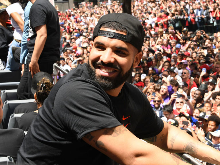 Watch: Drake unveils massive Larry O'Brien Trophy during concert ...