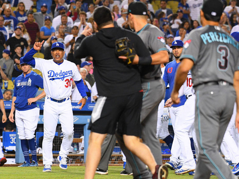 D-Backs, Dodgers clear benches but avoid postgame brawl after heated ...