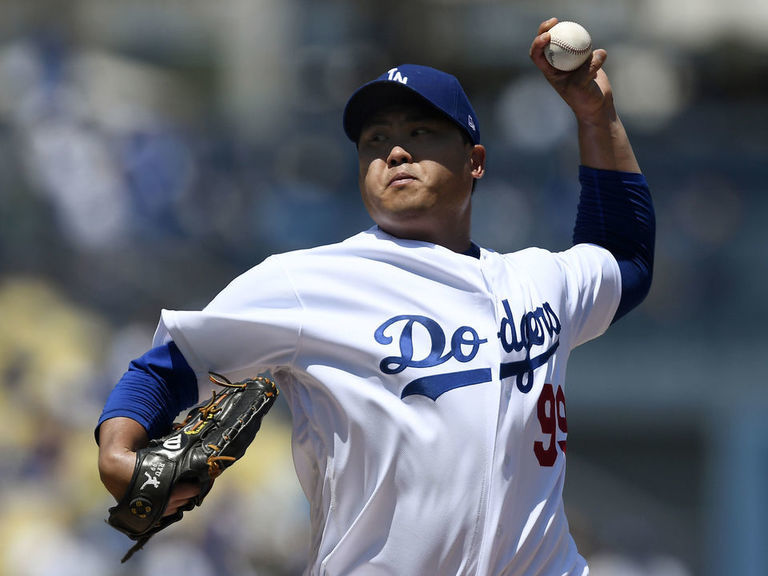 Ryu goes 7 shutout innings in return from IL to help Dodgers top D ...