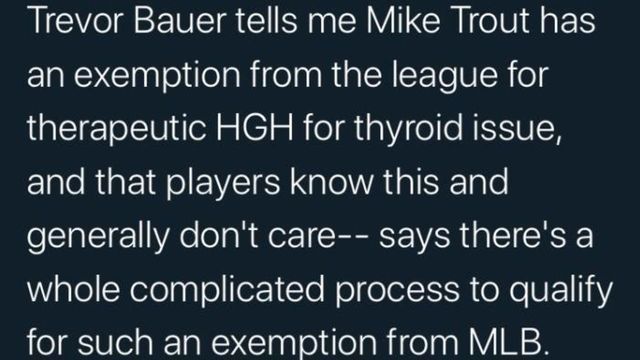 MLB says no player has received HGH exemption amid Trout ru…