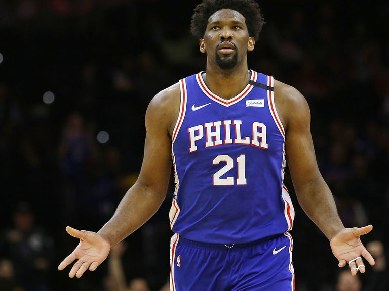 Embiid fined for giving Huerter finger, swearing in postgame interview ...