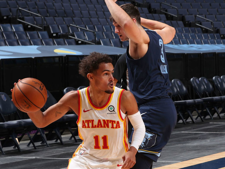 Trae Young calls out Grayson Allen after apparent tripping incident ...