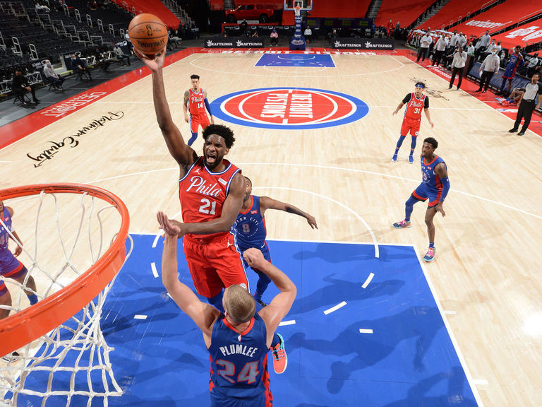 Embiid hits late free throws, 76ers beat Pistons | theScore.com
