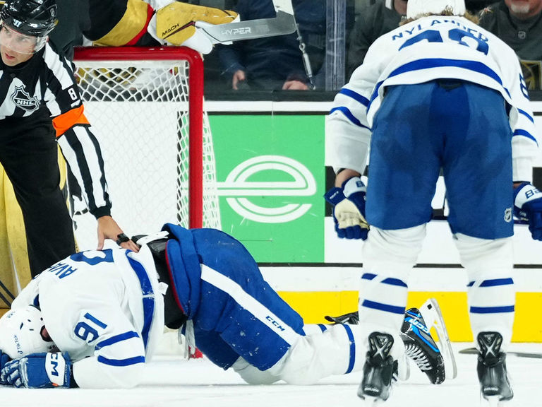 Tavares avoids injury after briefly leaving clash vs. Golden Knights ...