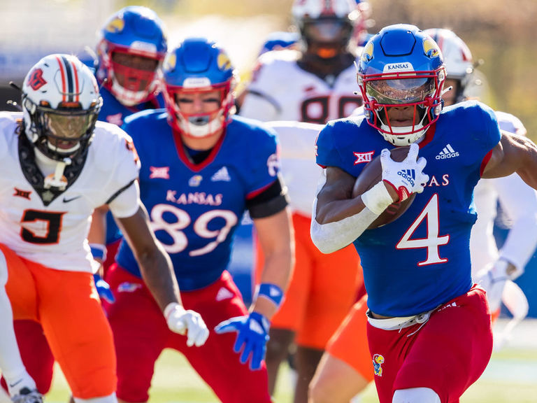 Kansas bowl eligible for 1st time since 2008 after thrashing Oklahoma ...