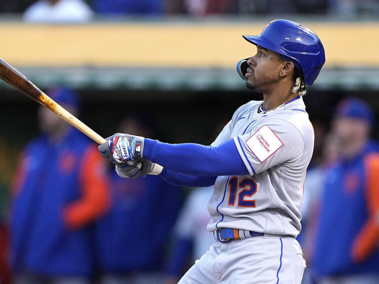Lindor hits grand slam, drives in 7 as Mets crush A's | theScore.com